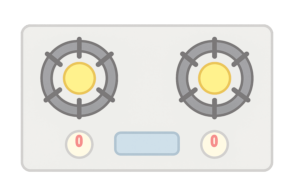 おままごとに使えるガスコンロ|イラスト