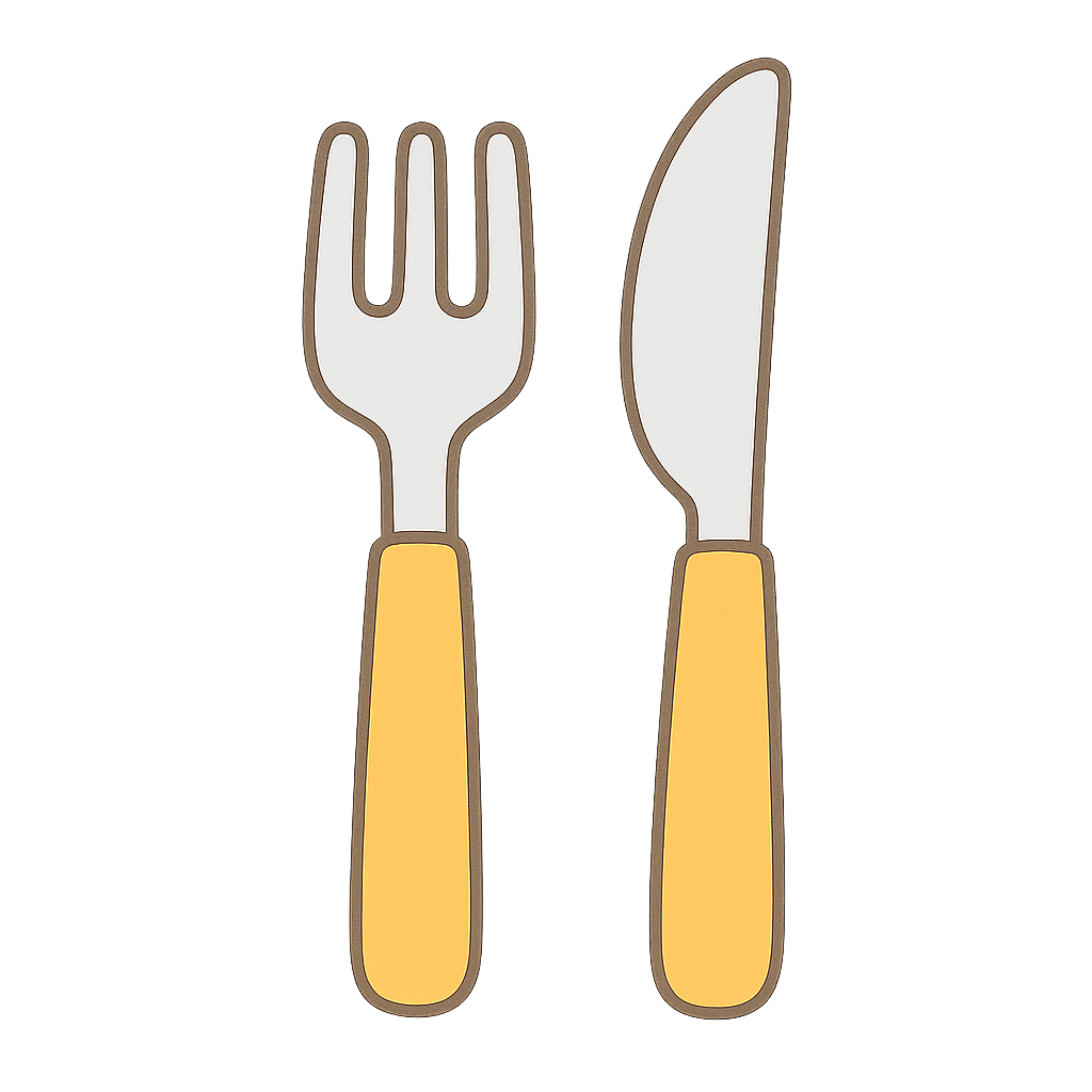 フォークとナイフ|イラスト