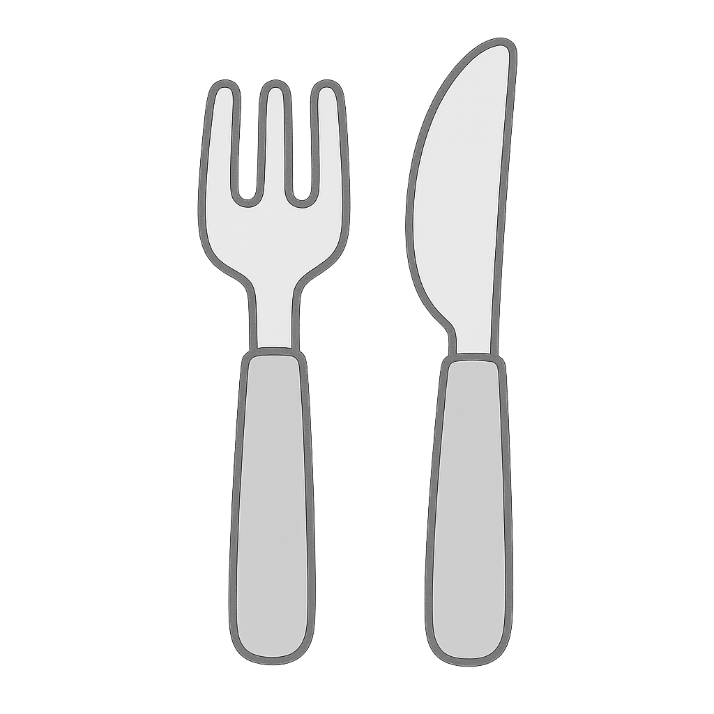 フォークとナイフ|イラスト