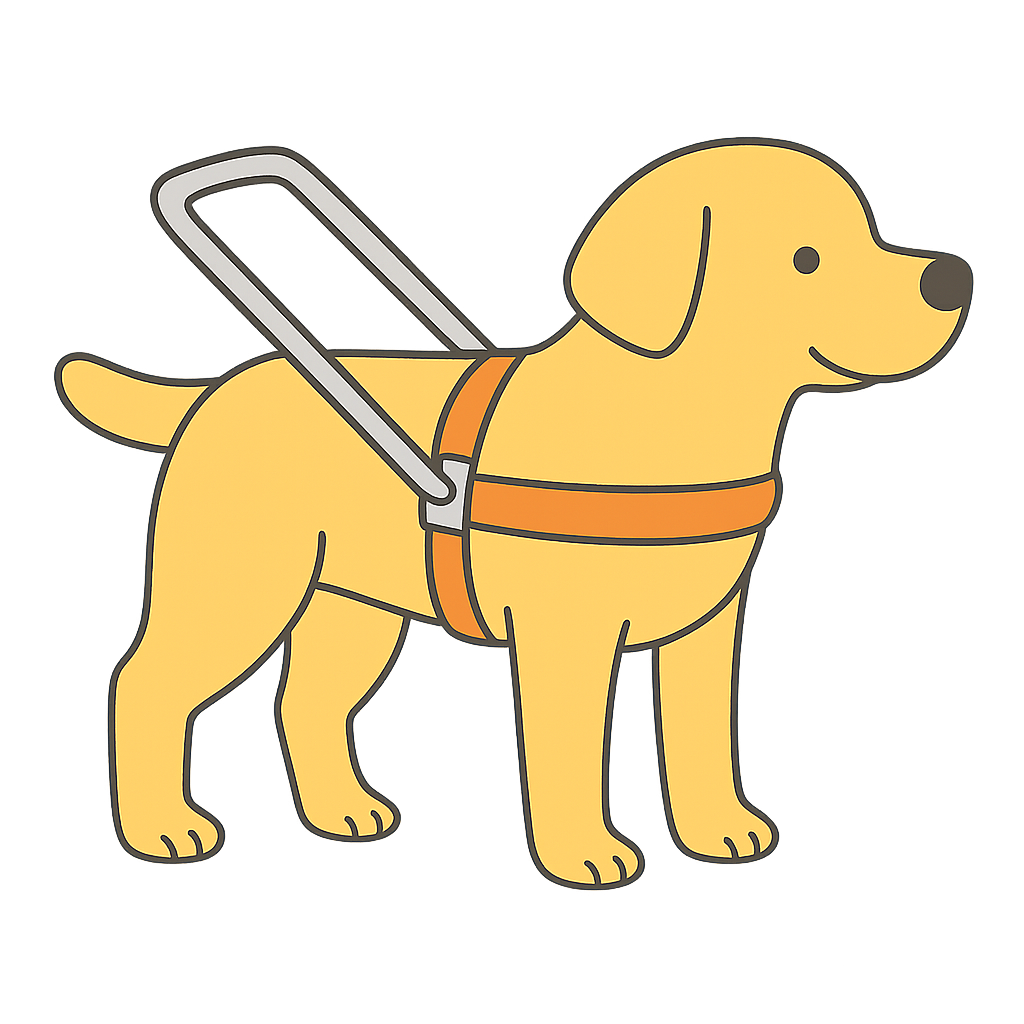 盲導犬|イラスト